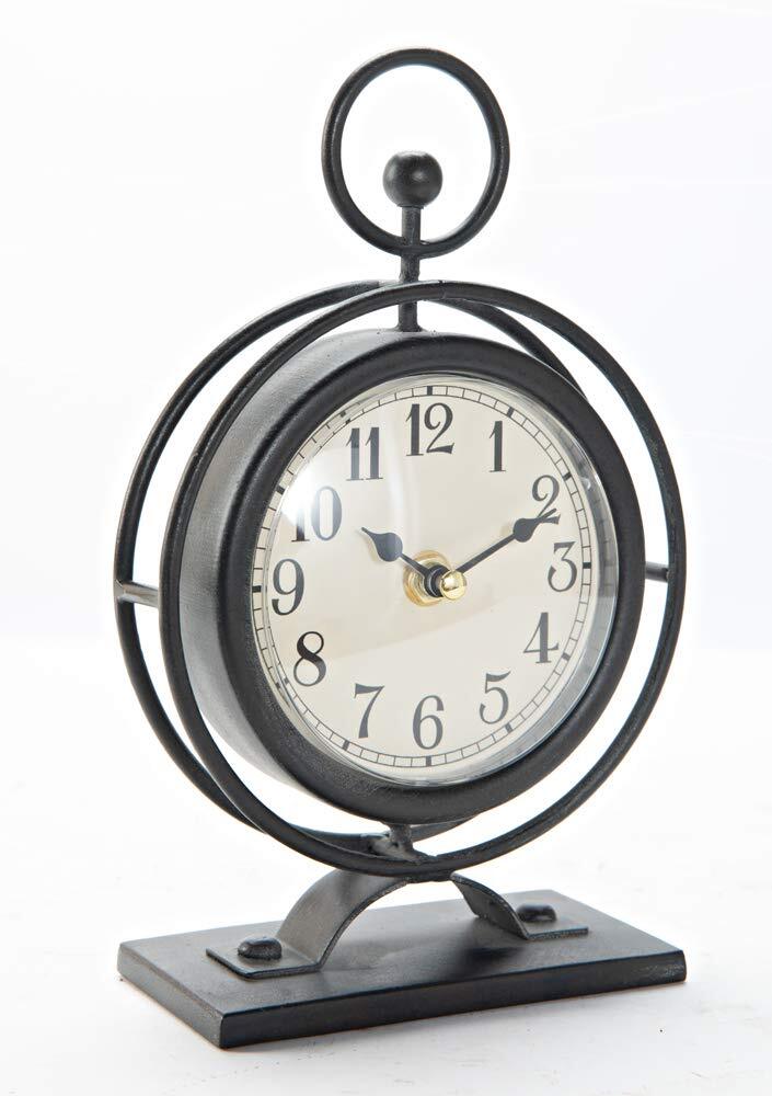 Small Vintage Metal Desk Clock, Decorative Table Clock for Living Room ...
