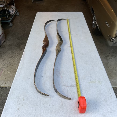 Lot Of 2 Vintage Wood Recurve Bows Brand UNKNOWN 50” & 53” RH Right ...