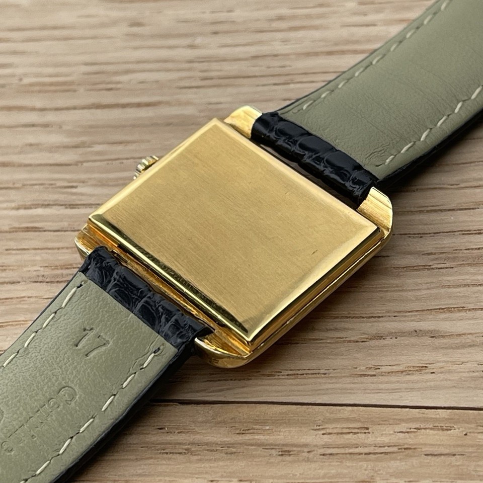 Rare Cartier Stepped Tank | Gold Plated Manual Wind Wrist Watch ...