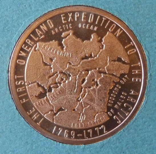 1969 Sherritt Mint Samuel Hearne Medallion..Arctic Ocean Expedition ...