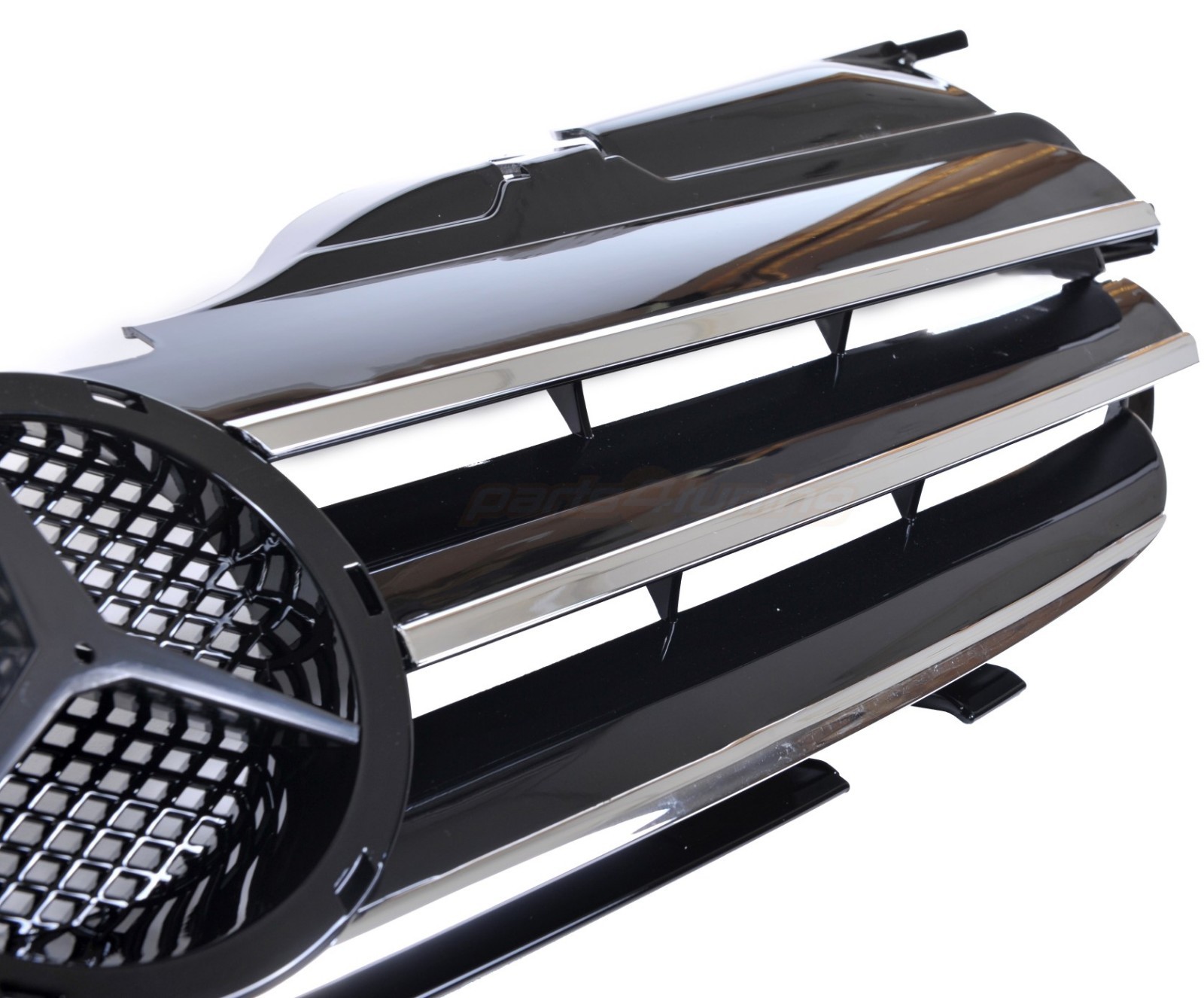 MERCEDES SLK R170 1996-2004 FRONT GRILLE CHROME BLACK CL STYLE 3-FINS ...