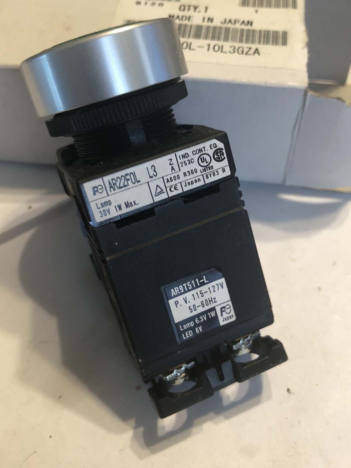 Fuji Electric AR22F0L Series E3 White Push Button 30v 10 Amp for sale ...