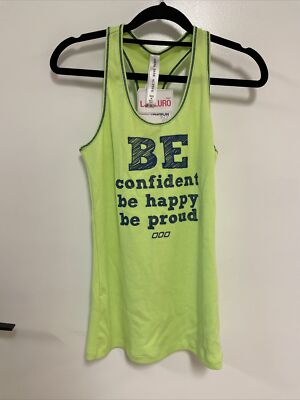 LORNA JANE Fluro Green Racer Back Singlet Gym Exercise Running BNWT ...