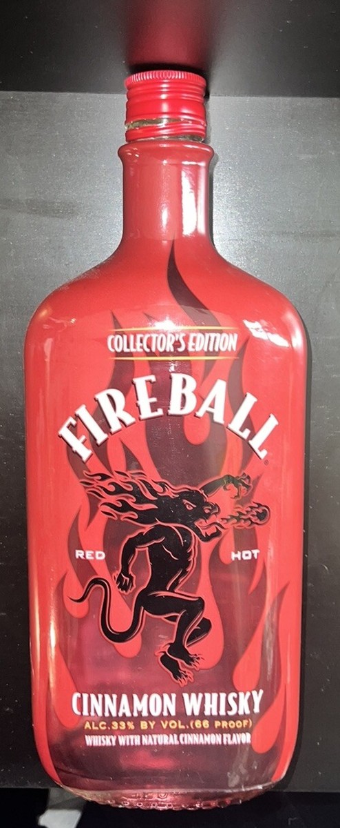 Original Fireball Whiskey Bottle Jack Daniels Tennessee Fire Whiskey