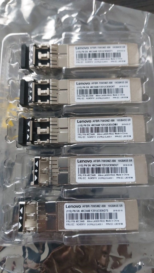 Lenovo SFP+ 10GBase-SR Fiber Optic Transceiver Module in original ...