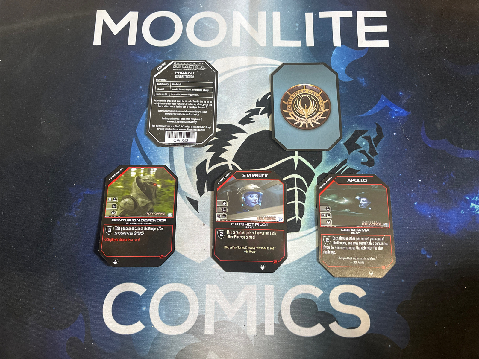 Battlestar Galactica CCG 3x Store Promos Starbuck, Apollo, Centurion ...