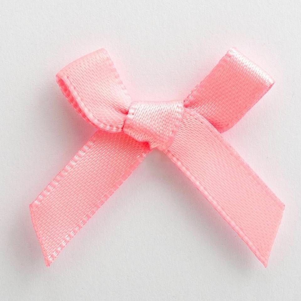 Mini Satin Ribbon Bows Small 3cm Wide Pre-Tied Crafts Wedding Cards ...