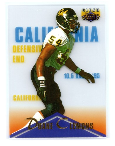 1996 Classic Clear Assets Multisport #41 Duane Clemons California ...