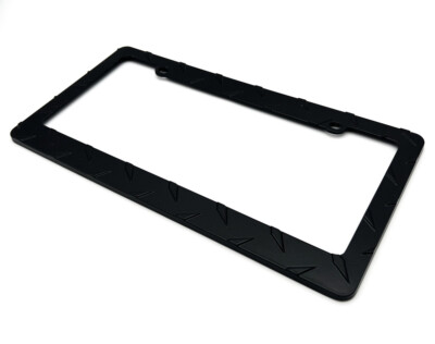 Black Diamond Plate Metal License Plate Frame For Car Truck SUV | eBay