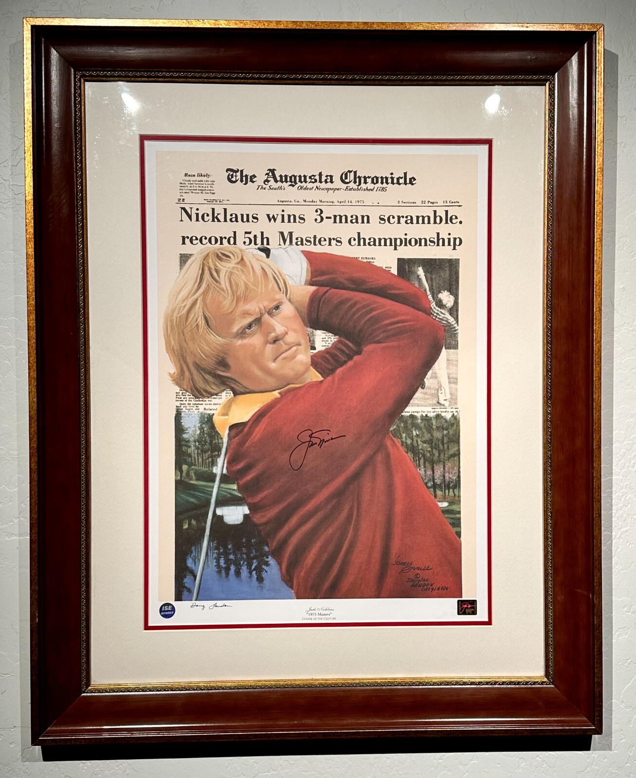 Douglas London Signed Artwork of Jack Nicklaus Hand Signed