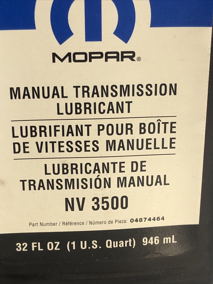 Manual Trans Fluid Mopar 04874464 NV 3500 32 Oz | eBay
