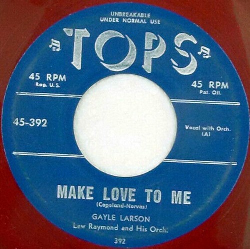 Gayle Larson - Make Love To Me 45 RPM RECORD red vinyl Jazz | eBay