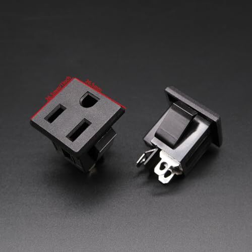 4pcs Us Power Socket Plug Panel 15a 125v Ac 3 Pins Panel Mount Outlet ...
