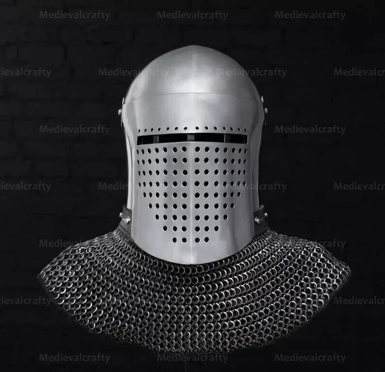 Medieval Bascinet Griffon Helmet Viking Fantasy Helmet, Buhurt 16 Gauge ...