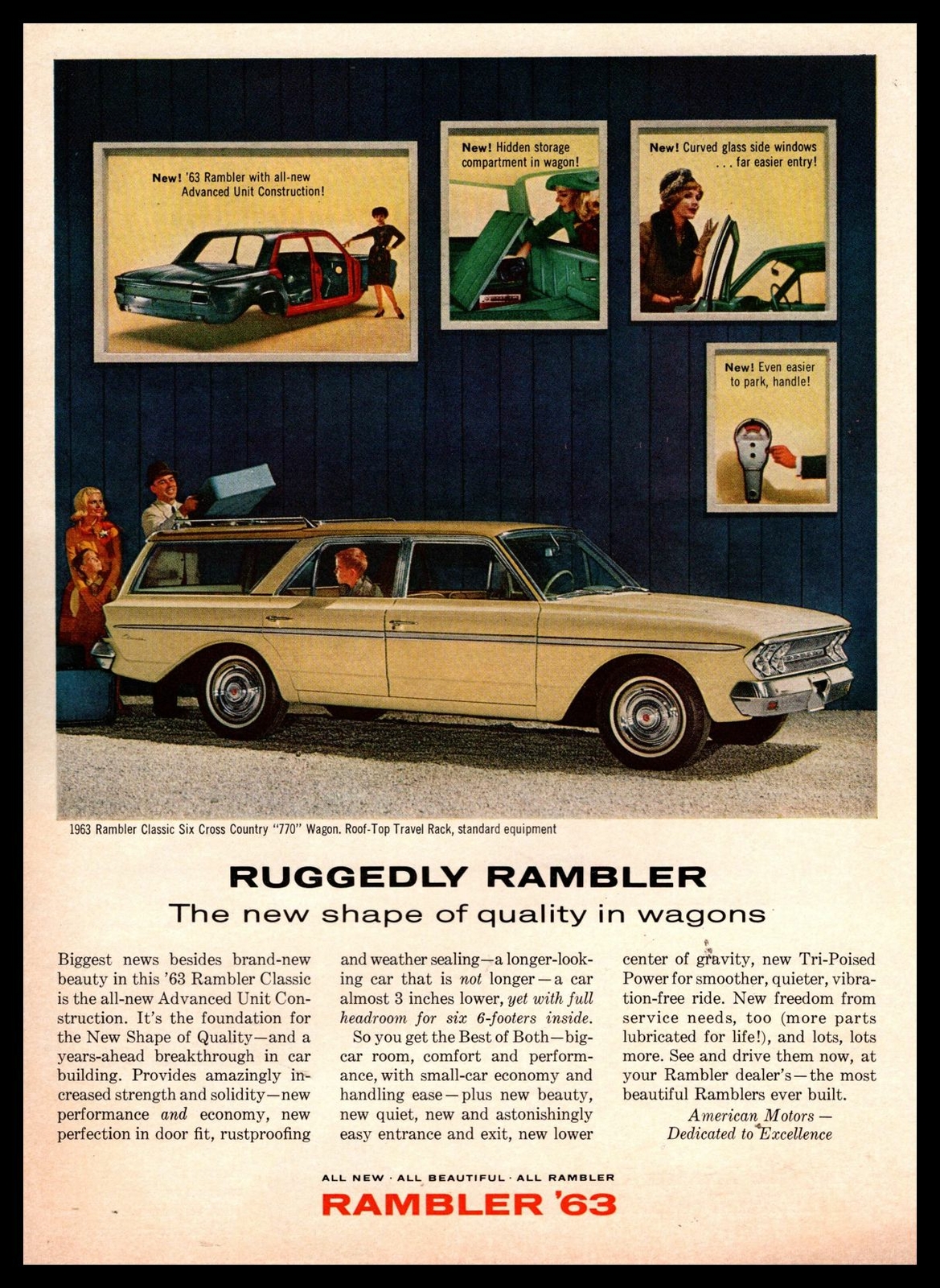 1963 AMC American Rambler Six Cross Country "770" Station Wagon Vintage ...