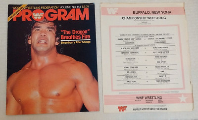 Vintage WWF Wrestling Program Arena Event Match Sheet 1987 Buffalo #143 ...