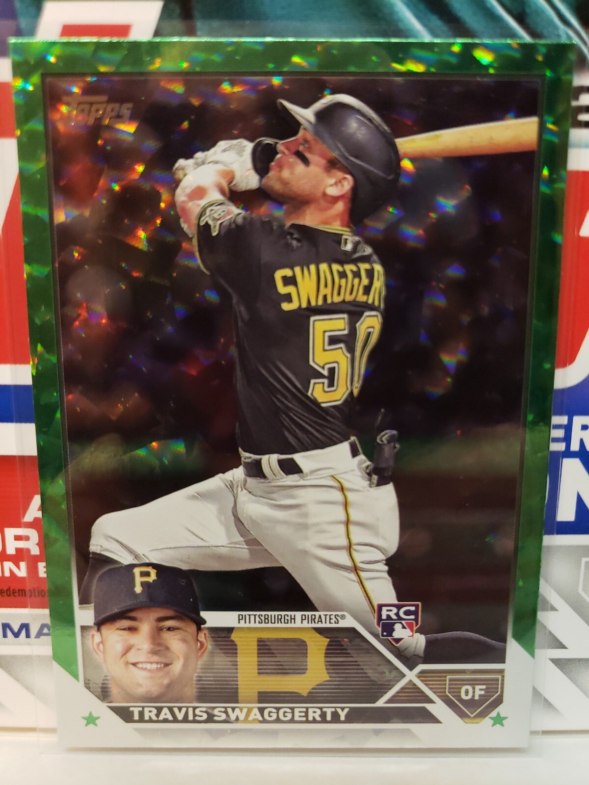 2023 Topps Series 1 Travis Swaggerty /499 Rookie Green Ice Parallel #67 ...