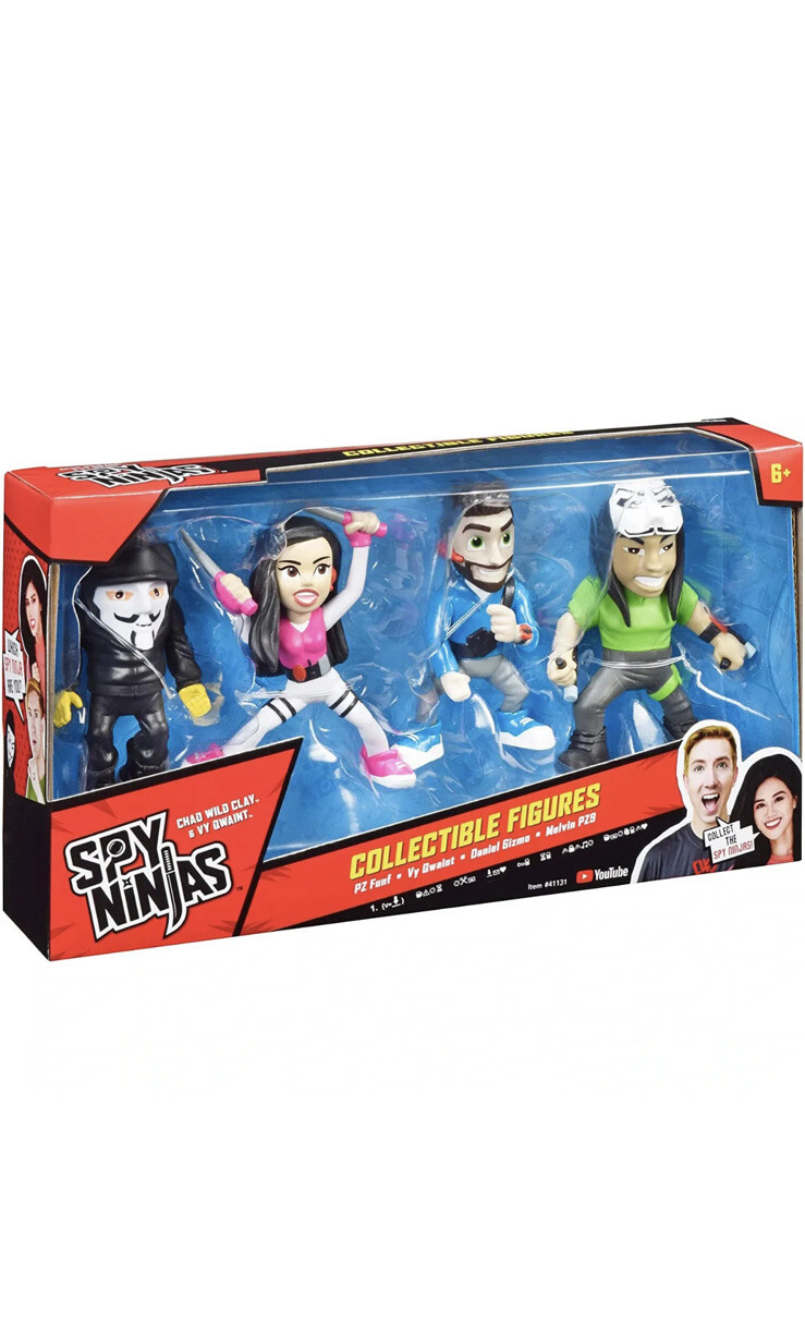 Spy Ninjas 4 Pack Collectible Figures Vy Qwaint, Daniel Gizmo, Melvin ...