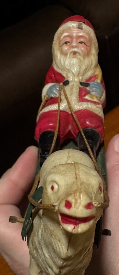 Vintage Santa Reindeer Wind Up Toy Occupied Japan Christmas Decoration ...