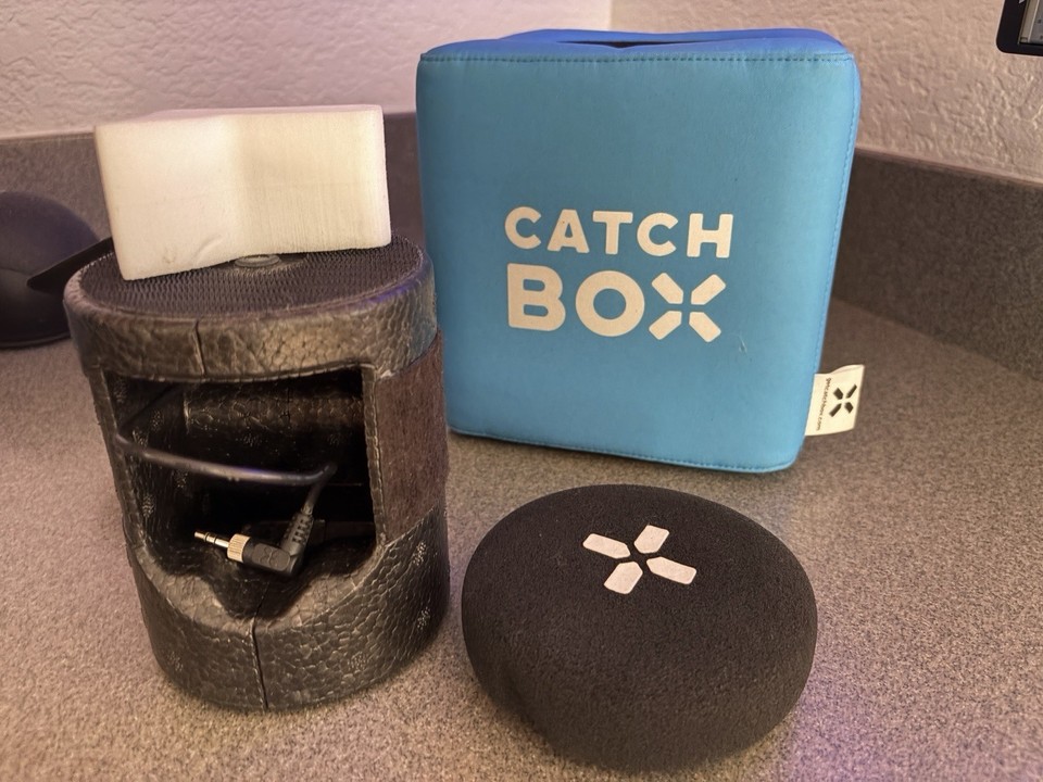 Catchbox Wireless Microphone Throwing Cube – Blue (Used) | eBay