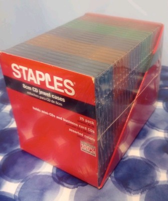 Staples 8cm CD Jewel Cases, 25 In Sealed Pack | eBay