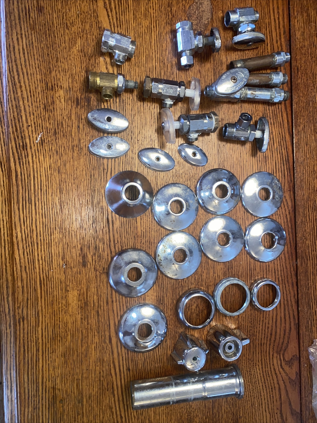 Solid Brass Crafting LOT Vintage Pipe Fittings Elbows Valves misc ...