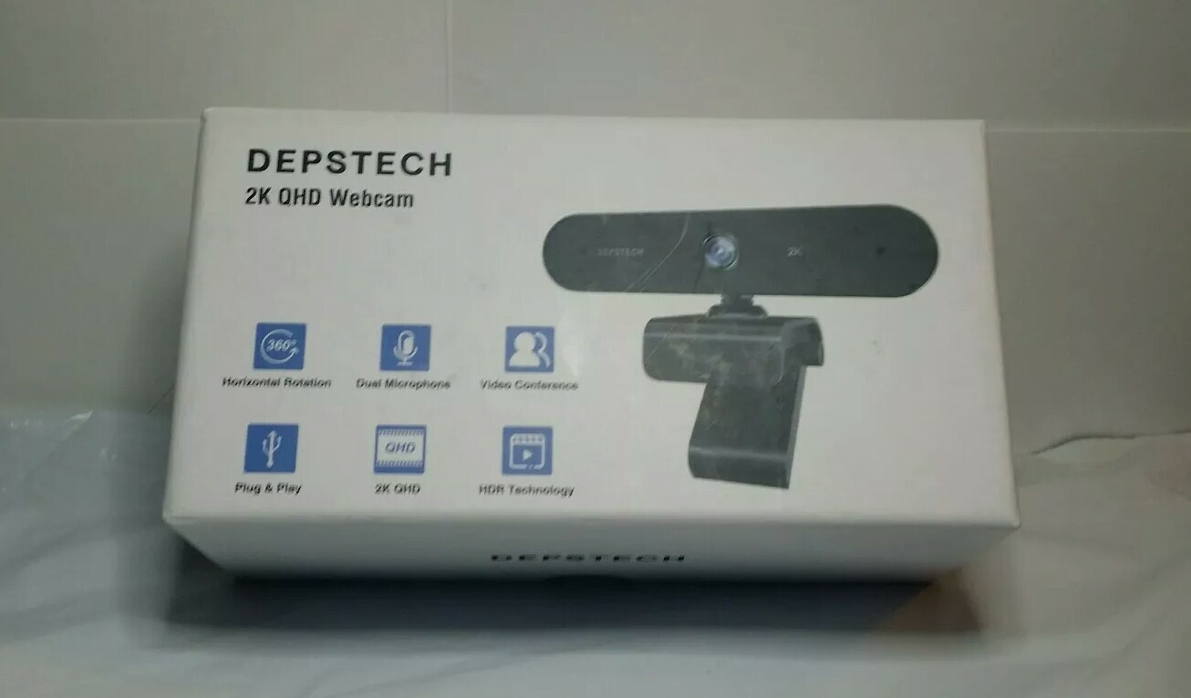 DEPSTECH 2K QHD USB Web Camera w/Auto Light Desktop Microphone | eBay