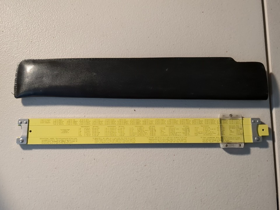 Vintage Pickett Slide Rule With Leather Case Model N903-ES | eBay