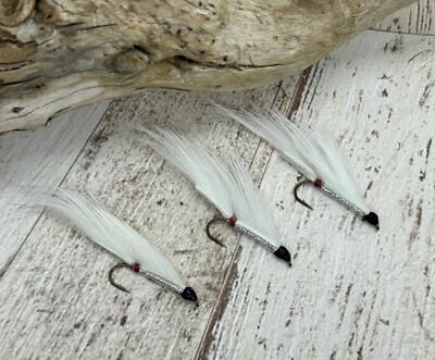 White Death Zonker Streamer Fly, 3-pack; various sizes available! | eBay