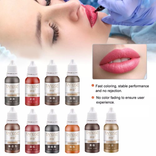 15 Ml / Flasche 10 Farben Tattoo Tattoo Tattoo Tattoos Tinte Ink ⊿ ...