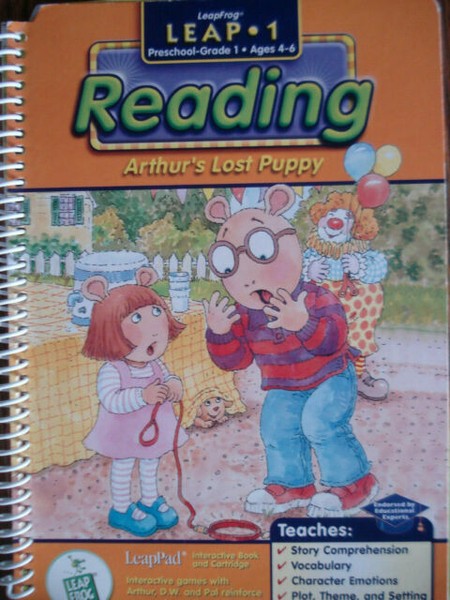 LeapFrog LeapPad Leap 1 Reading Arthur's Lost Puppy Book & Cart ...