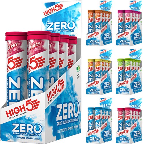 High 5 Zero Electrolyte Hydration Tabs x 8 Tubes 160 Tabs High5 Energy ...