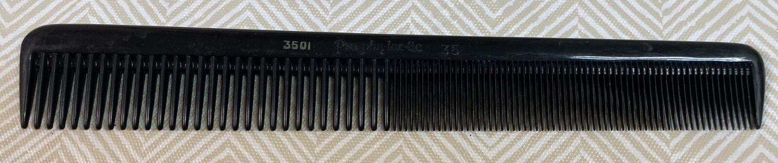 Vintage Pro-Phy-Lac-Tic Nylon Pro Comb #3501 35 Black Barbers Comb USA ...