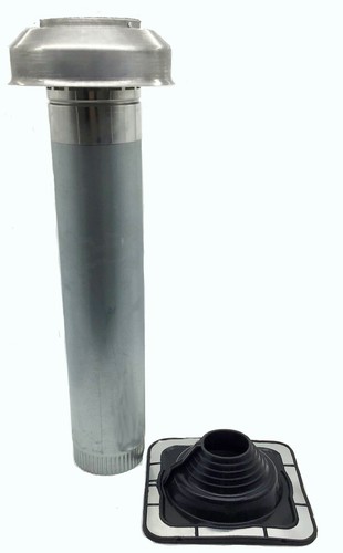 100mm Metal Roof Cowl Vent Kit with Flashing - Bushfire BAL compliant ...