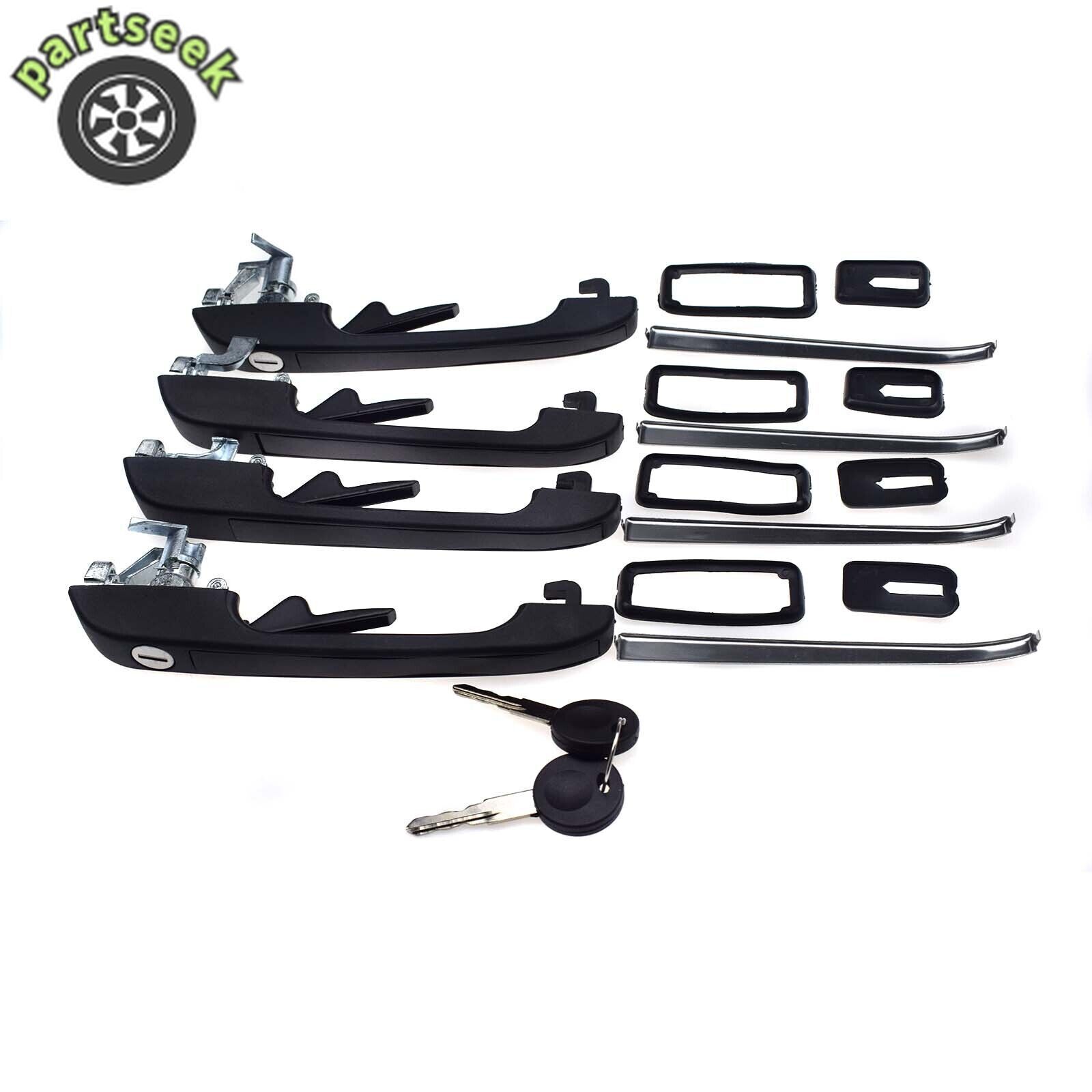 4 PCS Outer Door Handle with Keys for VW Golf Jetta MK1/MK2 Scirocco ...