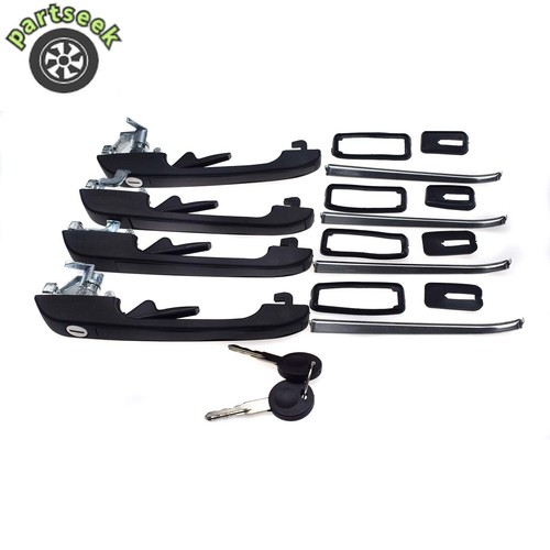 4 PCS Outer Door Handle with Keys for VW Golf Jetta MK1/MK2 Scirocco ...