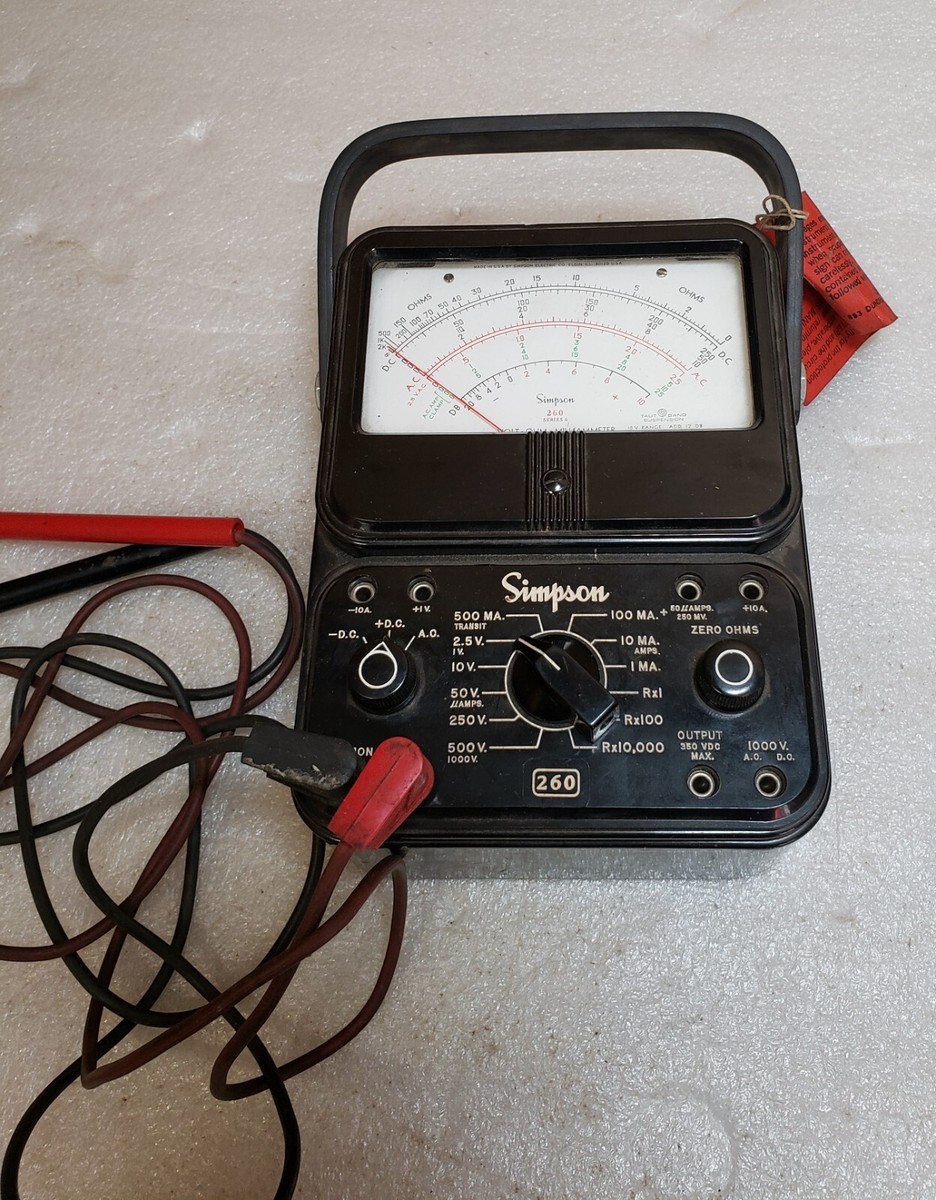Vintage Volt Meter Simpson 260 Series 7 Analog Vom Volt Ohm