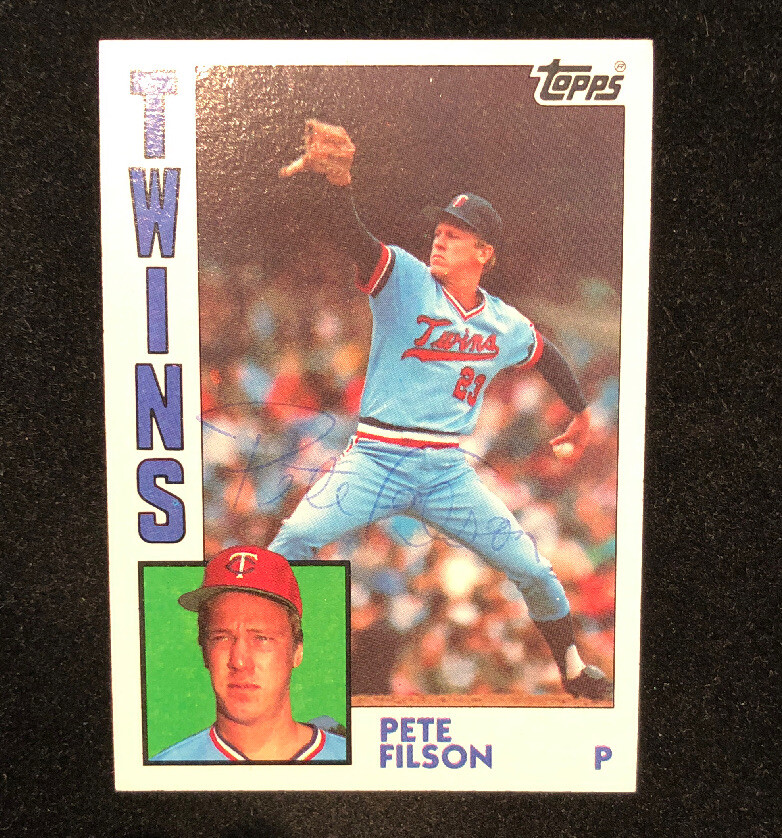 PETE FILSON 1984 TOPPS AUTOGRAPHED SIGNED AUTO BASEBALL CARD TWINS 568 ...