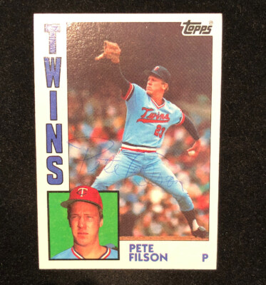 PETE FILSON 1984 TOPPS AUTOGRAPHED SIGNED AUTO BASEBALL CARD TWINS 568 ...