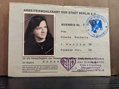 WWII Berlin Worker (House) ID Card | eBay