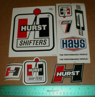 Lot Hurst Shifter Old drag Racing decal Stickers + Mr Gasket Lakewood ...