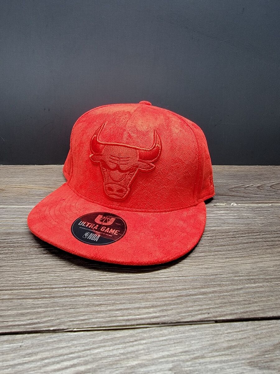NBA Ultra Game Red Suede Chicago Bulls SnapBack Adjustable NBA Ultra Game Red Suede Chicago Bulls SnapBack Adjustable