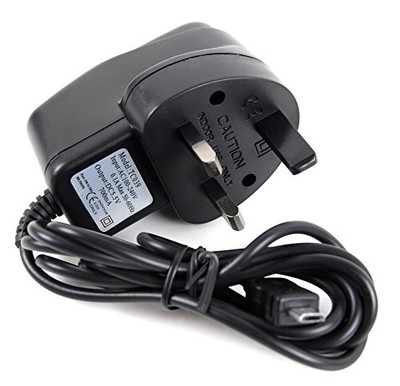 BLACK UK PLUG MICRO USB MAINS TRAVEL CHARGER FOR MOTOROLA MOTO G MOBILE ...