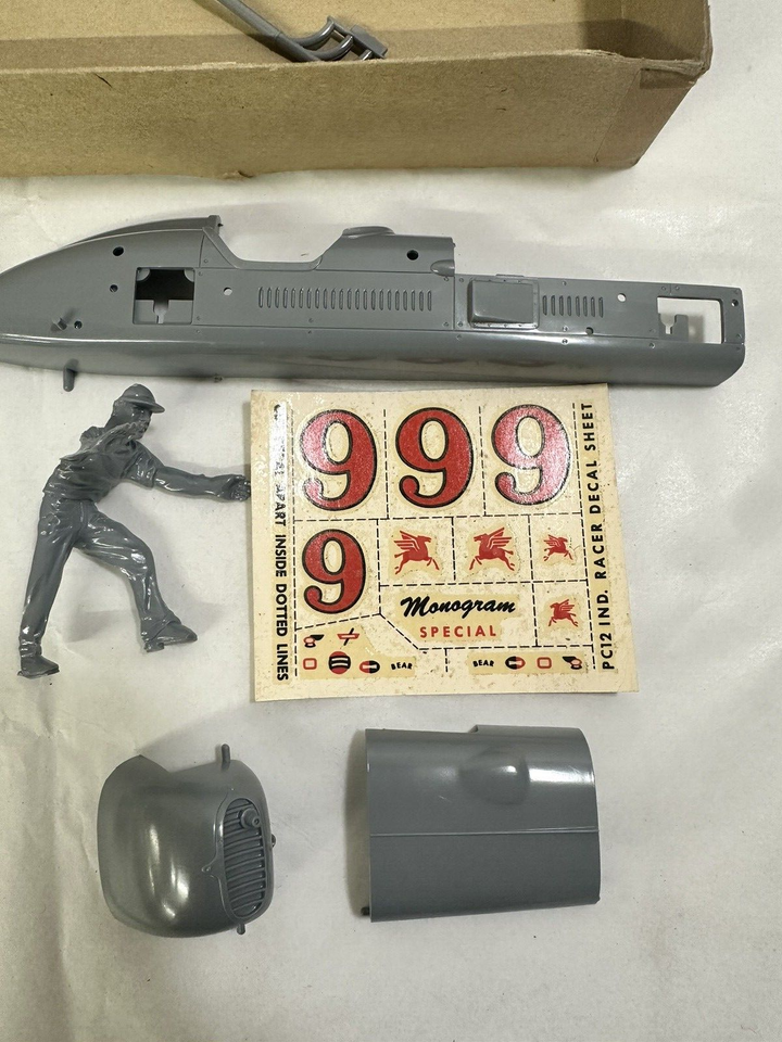 Vintage Monogram Indianapolis Racer 1958 Model Kit PC12 98 & Kurtis ...