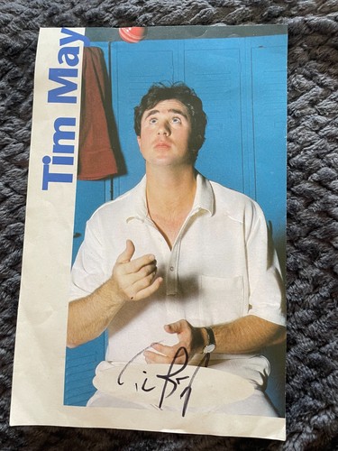AUSTRALIAN TEST CRICKETER TIM MAY SIGNED CARD 20 BY 13CM | eBay Australia