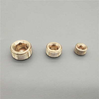 1/8" 1/4" 3/8" 1/2" 3/4" 1"BSP Brass Male Thread Blanking Plug Pipe ...