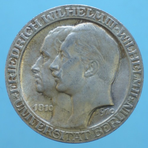 GERMANY PRUSSIA 3 BRANDS 1910 UNIVERSITY OF BERLIN SILVER COIN FDC | eBay