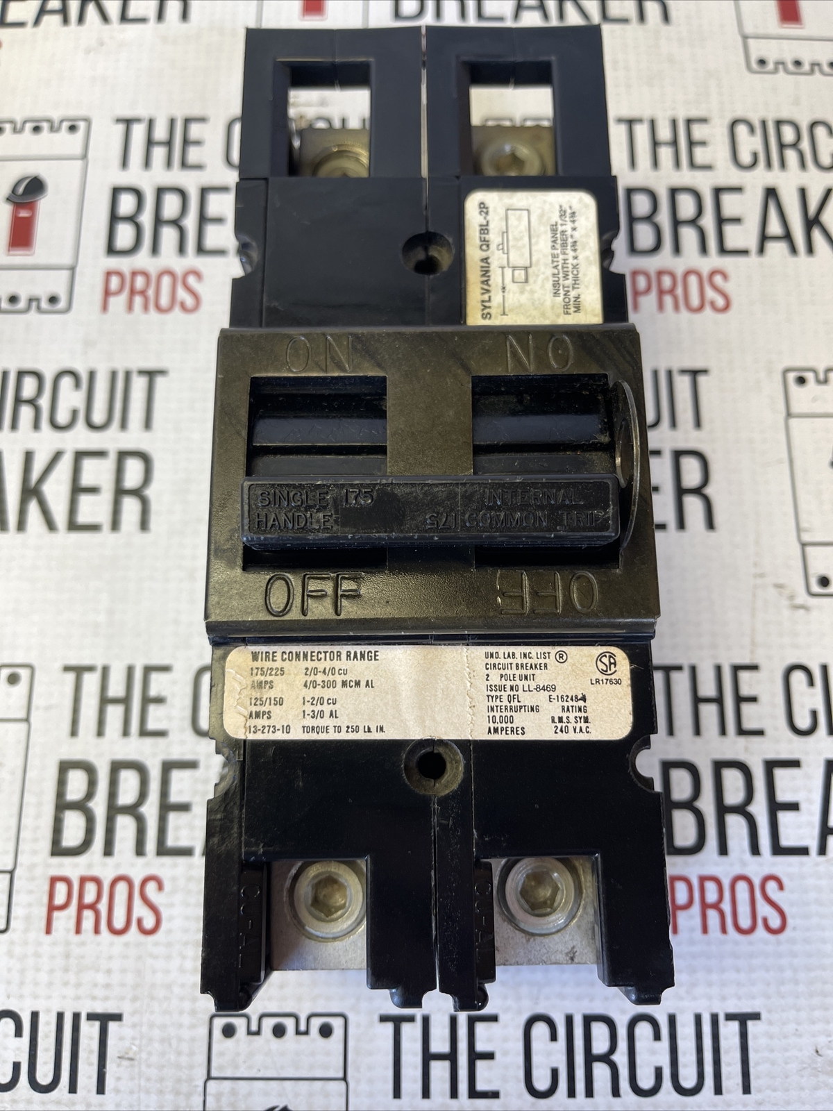 New No Box Challenger QFL2175 Type QFL Circuit Breaker 175 A 2 Pole 1yr ...