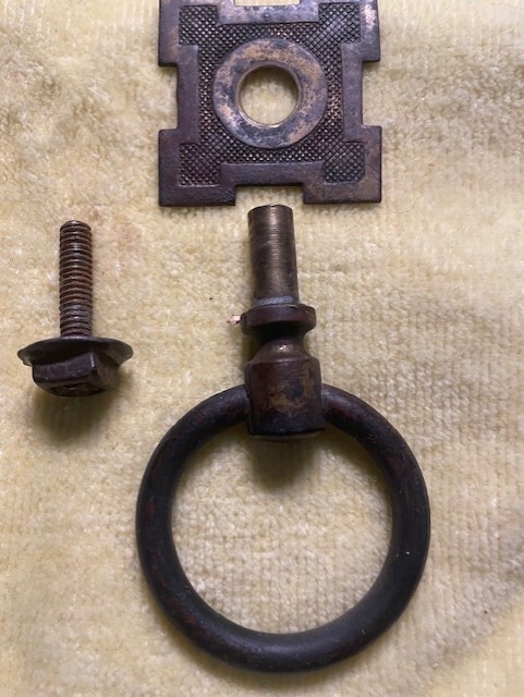 Set of 6 Antique Eastlake Victorian Brass Drop Ring Drawer Pulls Hardware | eBay