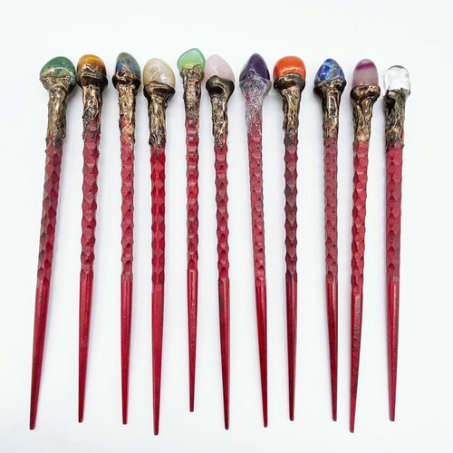 Natural Crystal Stone Magic Stick Wand Witch Witchcraft Scepter Reik ...